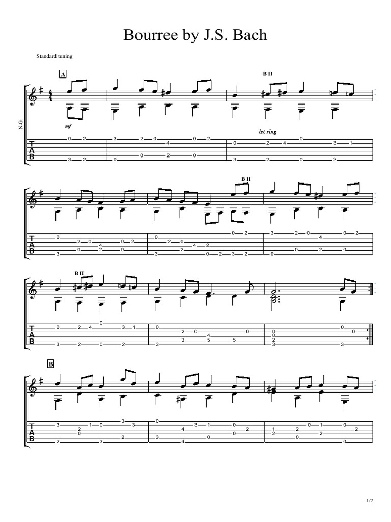 Bourree by J.S. Bach: A Technical Analysis of the Musical Structure and ...