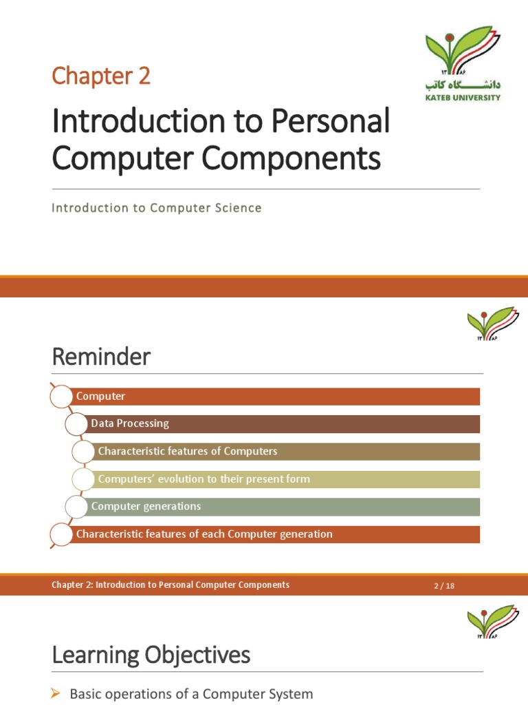 Introduction To Personal Computer Components | PDF | Computer Data Storage | Input/Output