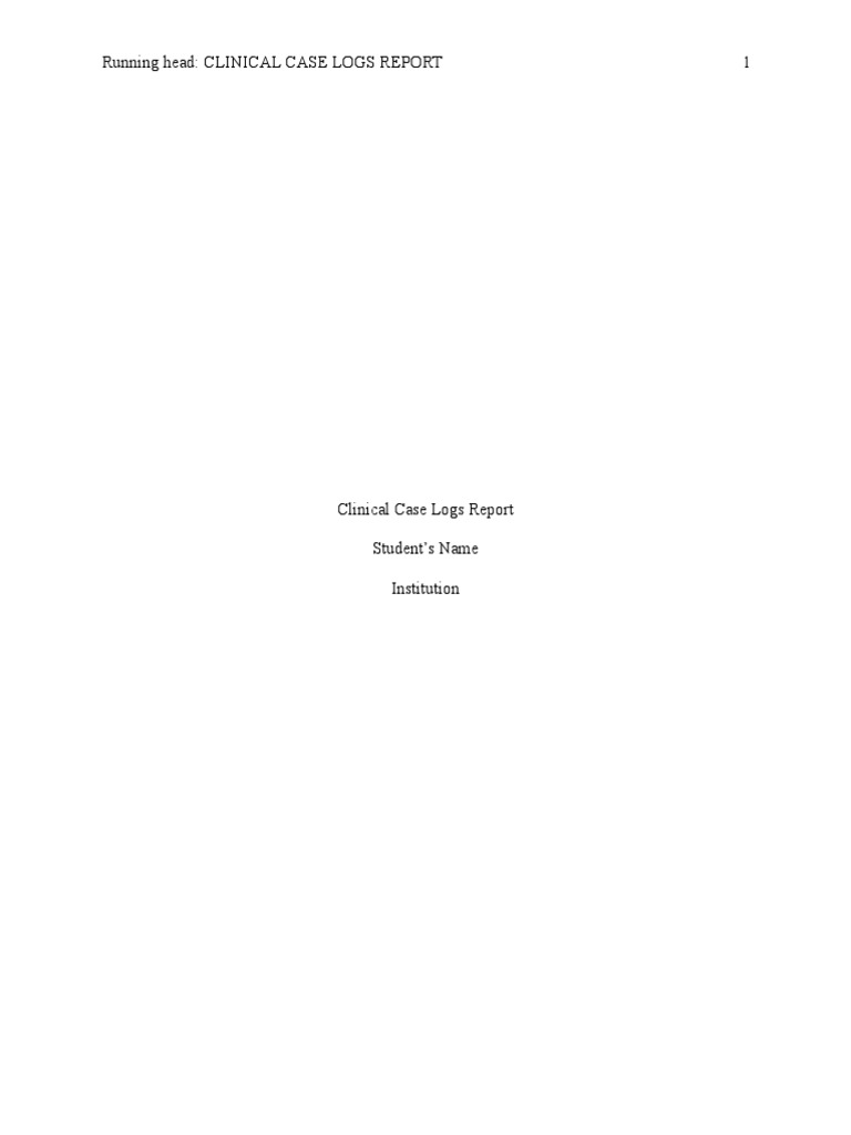 Clinical Case Logs Report | PDF | Medical Diagnosis | Pneumonia