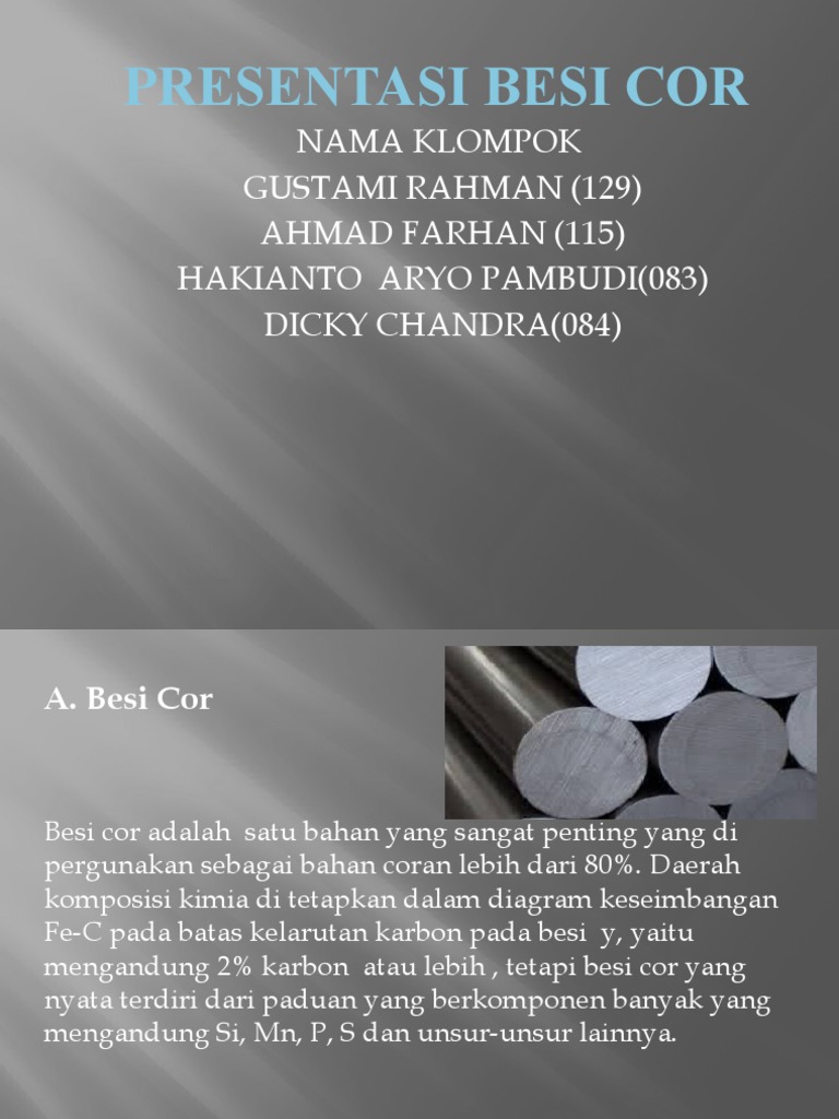 Power Point PRESENTASI BESI COR | PDF