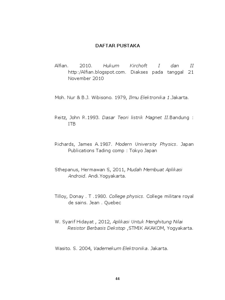 Daftar Pustaka | PDF