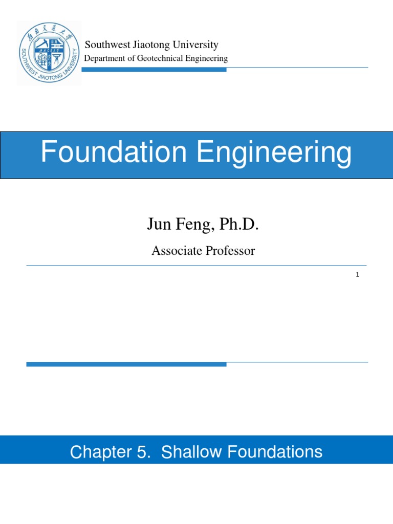 Chapter5 Shallow Foundations | PDF | Foundation (Engineering) | Deep ...