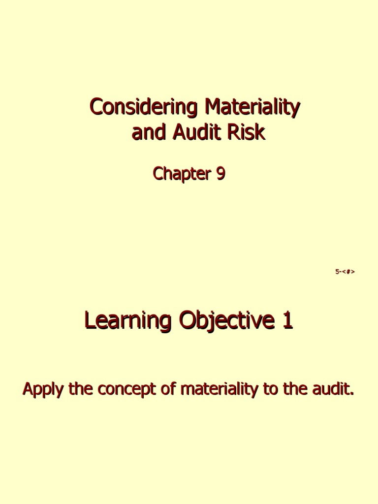Materiality and Audit Risk Explained | PDF | Audit | Financial Audit