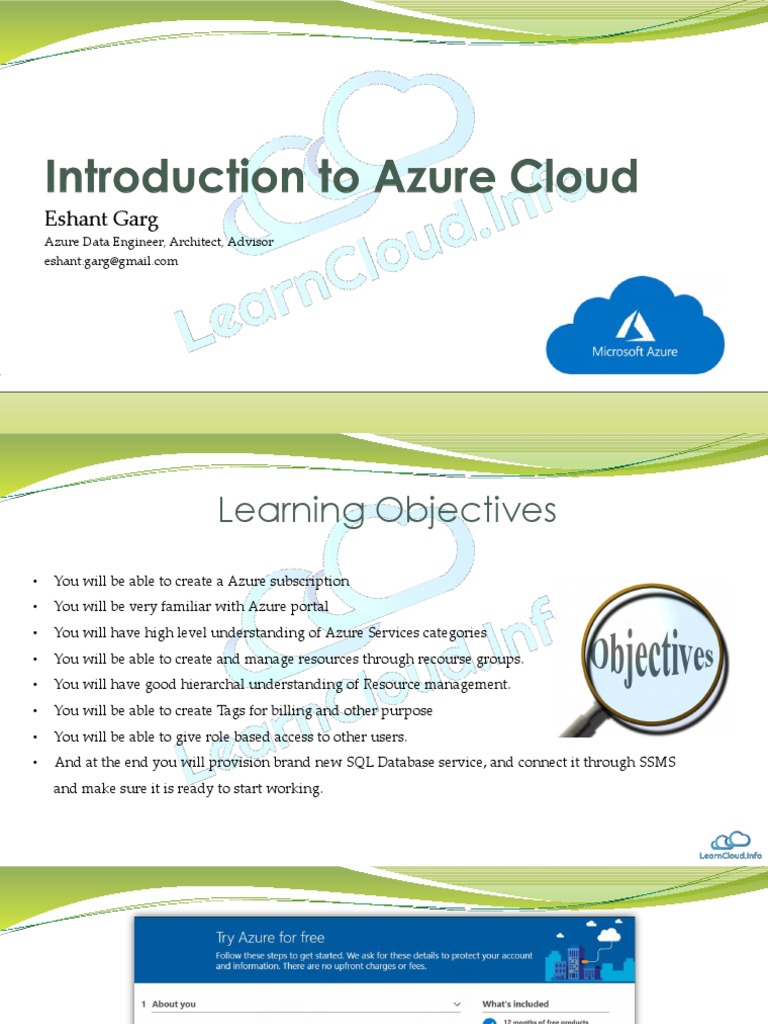 Introduction To Azure Cloud Computing | PDF | Microsoft Azure ...