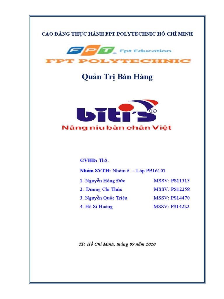 ASM nhóm6 - quản trị bán hàng - PB16101 1 | PDF