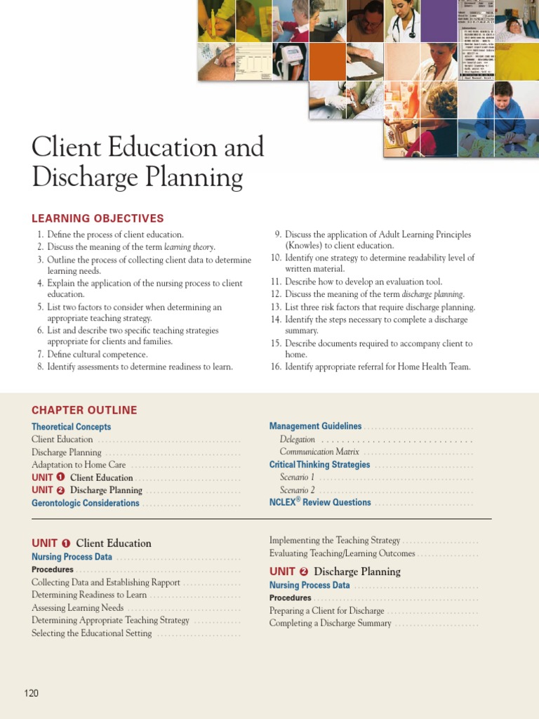 Client Education and Discharge Planning | PDF | Health Care | Joint ...