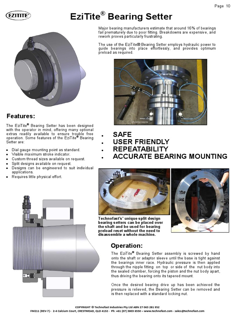 Ezitite Bearing Setter: Safe User Friendly Repeatability Accurate ...