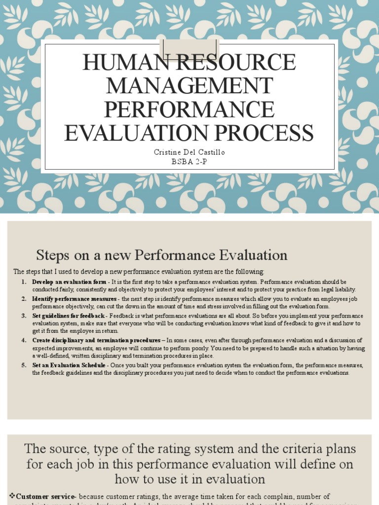 Human Resource Management Performance Evaluation Process | PDF ...