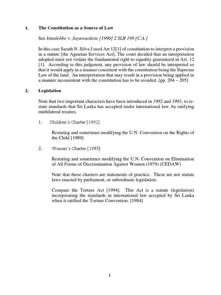 Sources of Law | PDF | Precedent | Supreme Courts