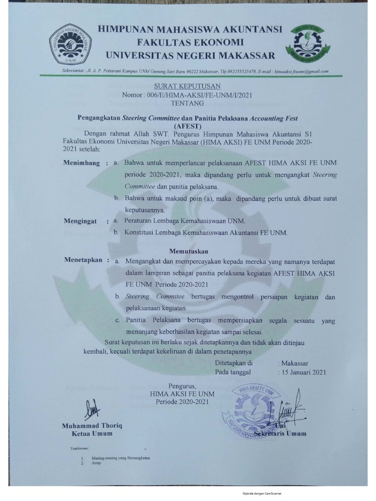 SK Afest Fix Hima Aksi | PDF