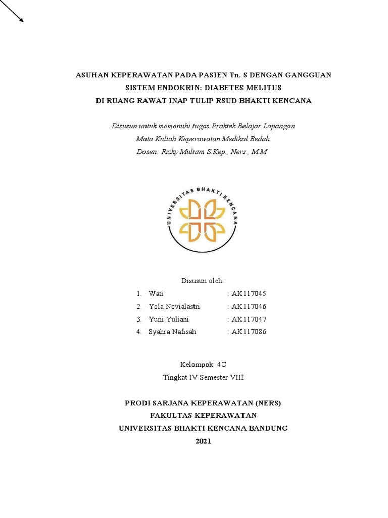 PBL Daring Askep DM Kel 4c Tk.4 - Bu Rizki | PDF