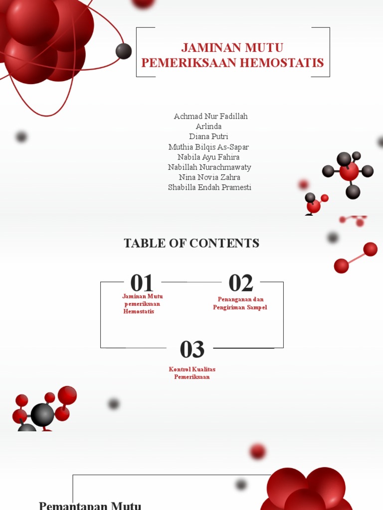 Kel 6 JAMINAN MUTU PEMERIKSAAN HEMOSTATIS | PDF