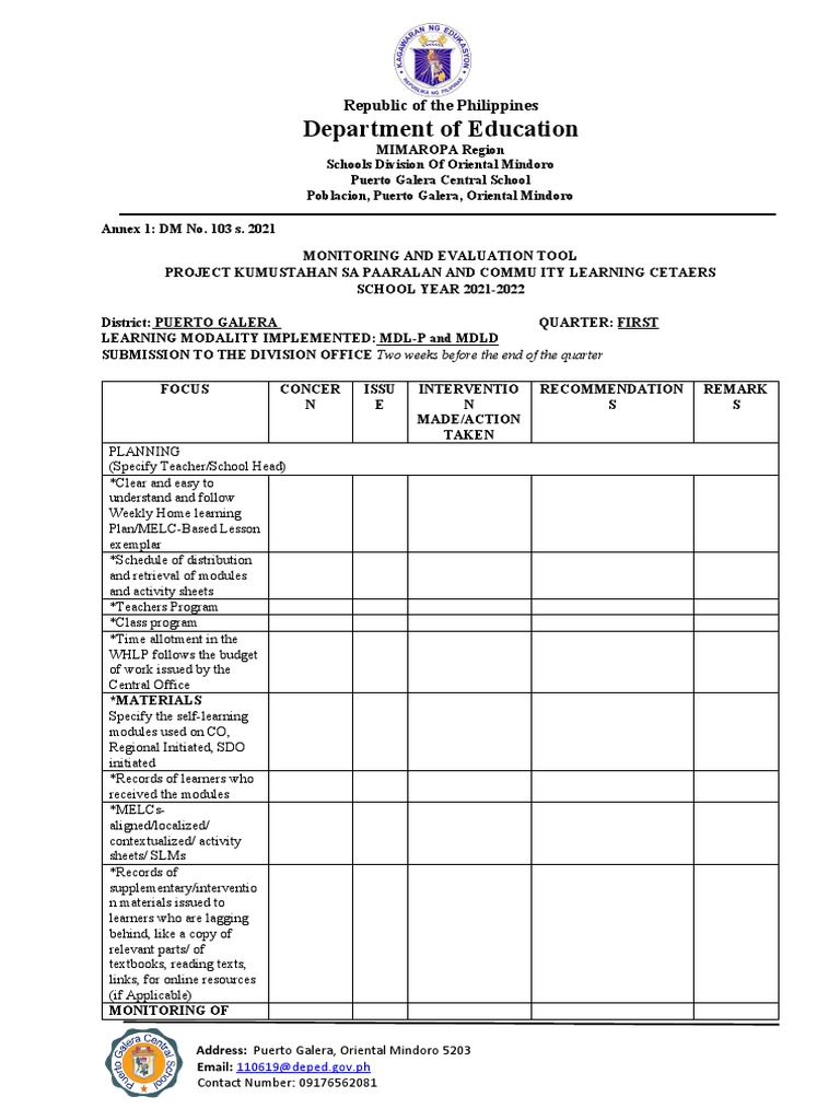 Department of Education: Republic of The Philippines | PDF ...