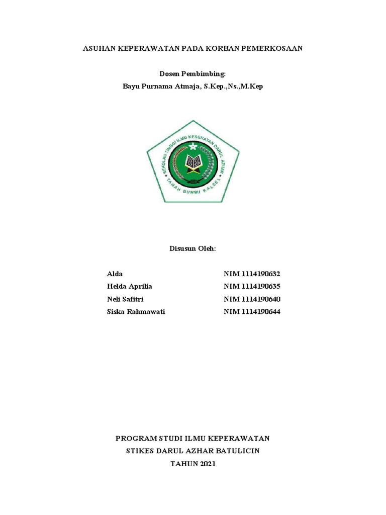 Asuhan Keperawatan Pada Korban Pemerkosaan Pdf