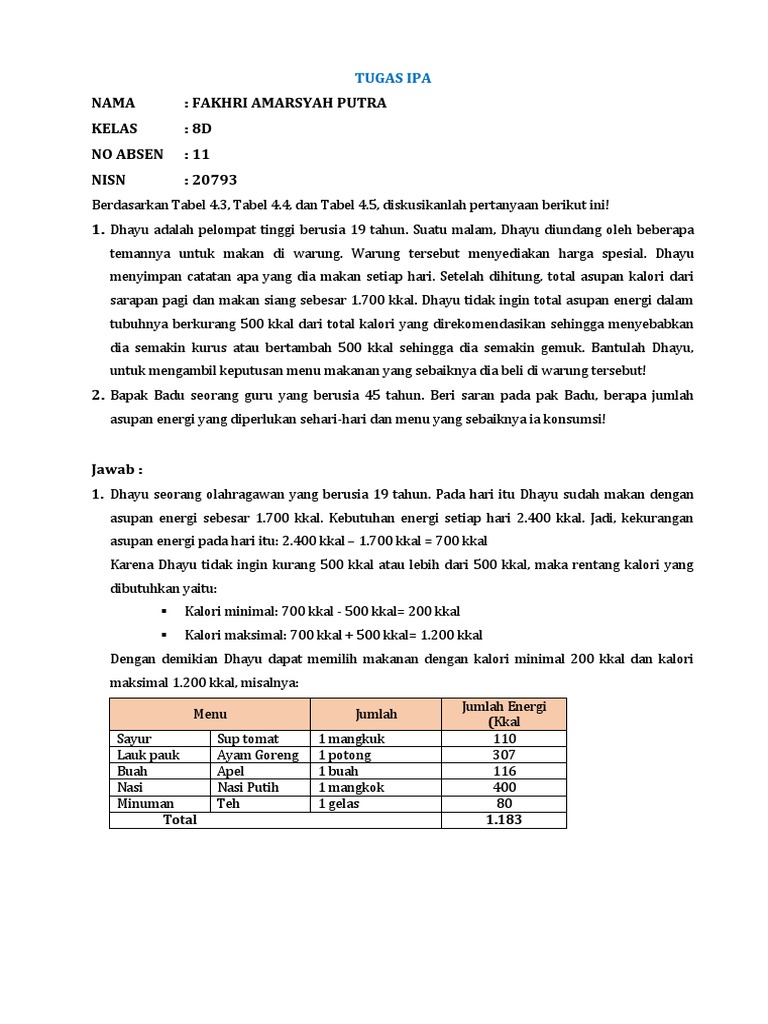 Tugas Ipa Sistem Pencernaan Fakhri AP 8d | PDF