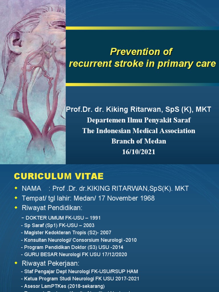 Prof Kiking Ritarwan - STROKE-KRT | PDF | Statin | Stroke