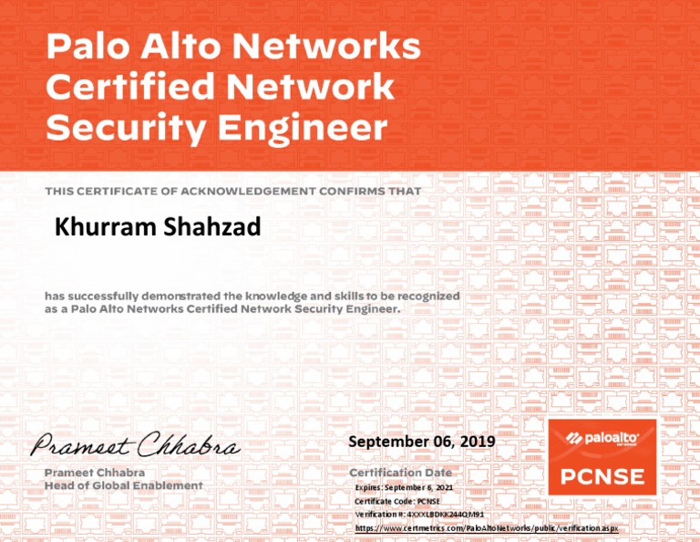 Palo Alto Networks Certified Network Security Engineer Certificate | PDF | Computers