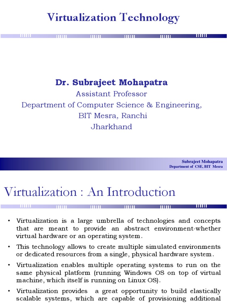 Virtualization Technology Overview | PDF | Virtualization | Virtual Machine