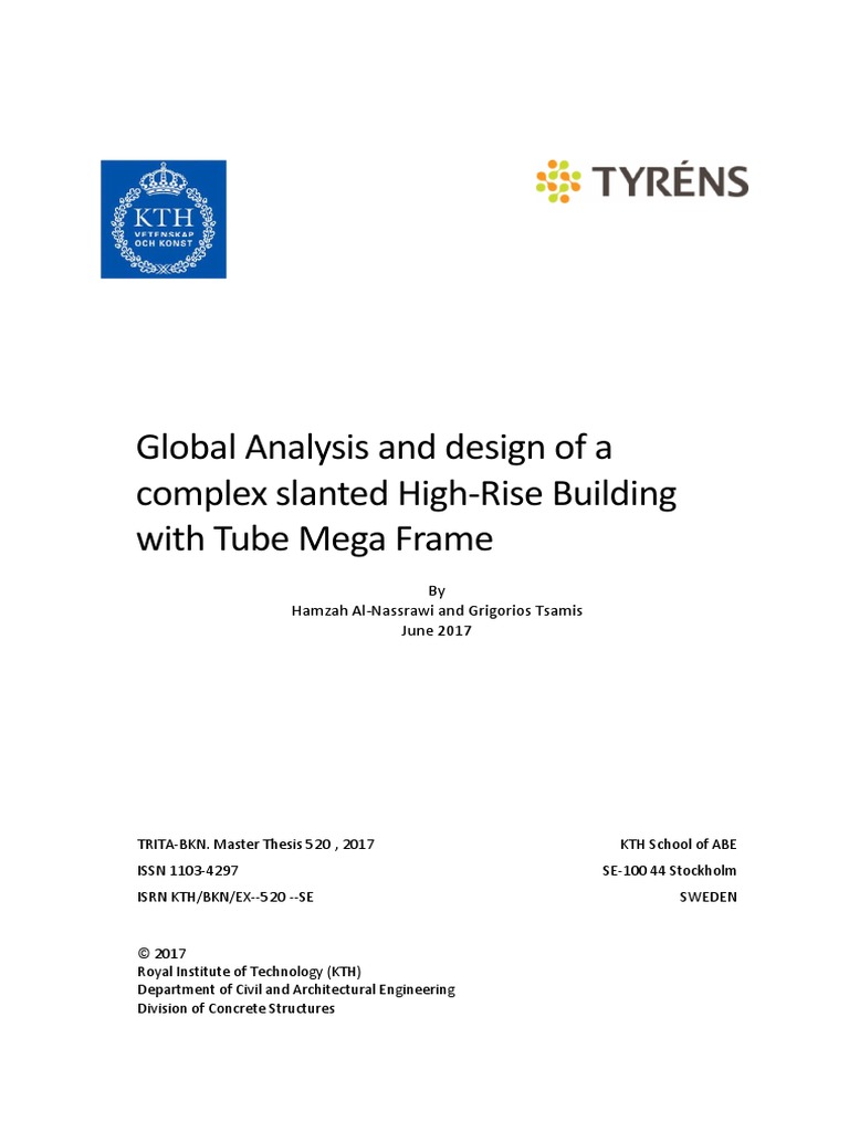 Analysis&Design High-Rise Building | PDF | Elevator | Buckling