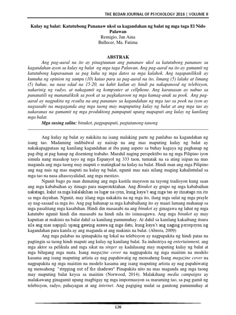 Kulay NG Balat | PDF