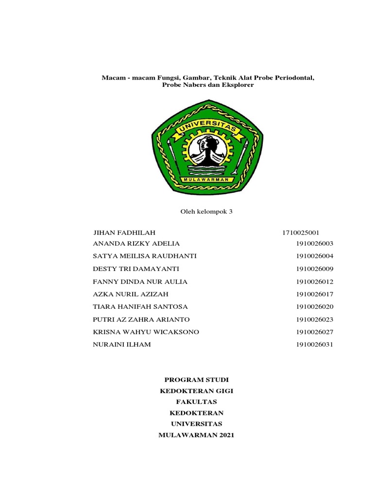 Fungsi dan Jenis Probe Periodontal | PDF | Sains & Matematika