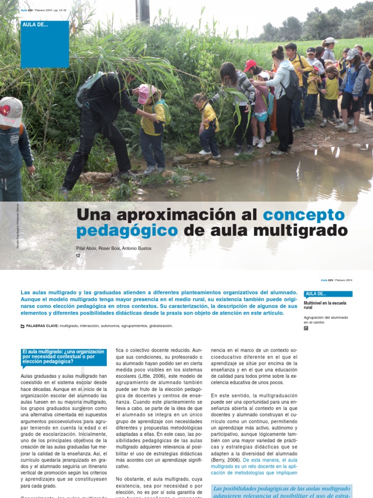 Aula multigrado: aprendizaje entre iguales | PDF | Aprendizaje | Salón ...