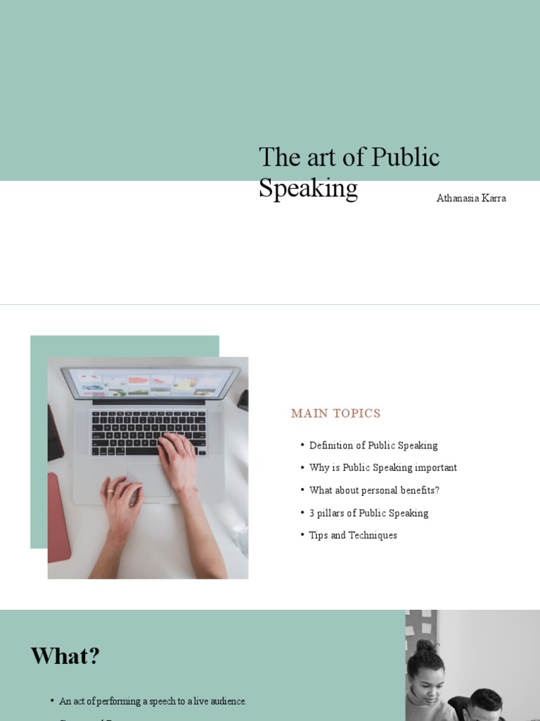 The Art of Public Speaking | PDF