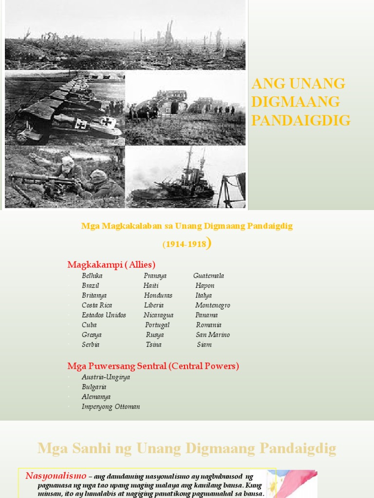 Ang Unang Digmaang Pandaigdig | PDF