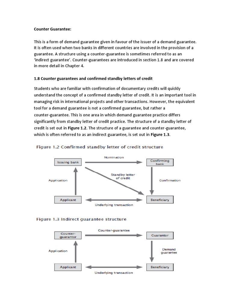 Counter Guarantee | PDF | Letter Of Credit | Common Law