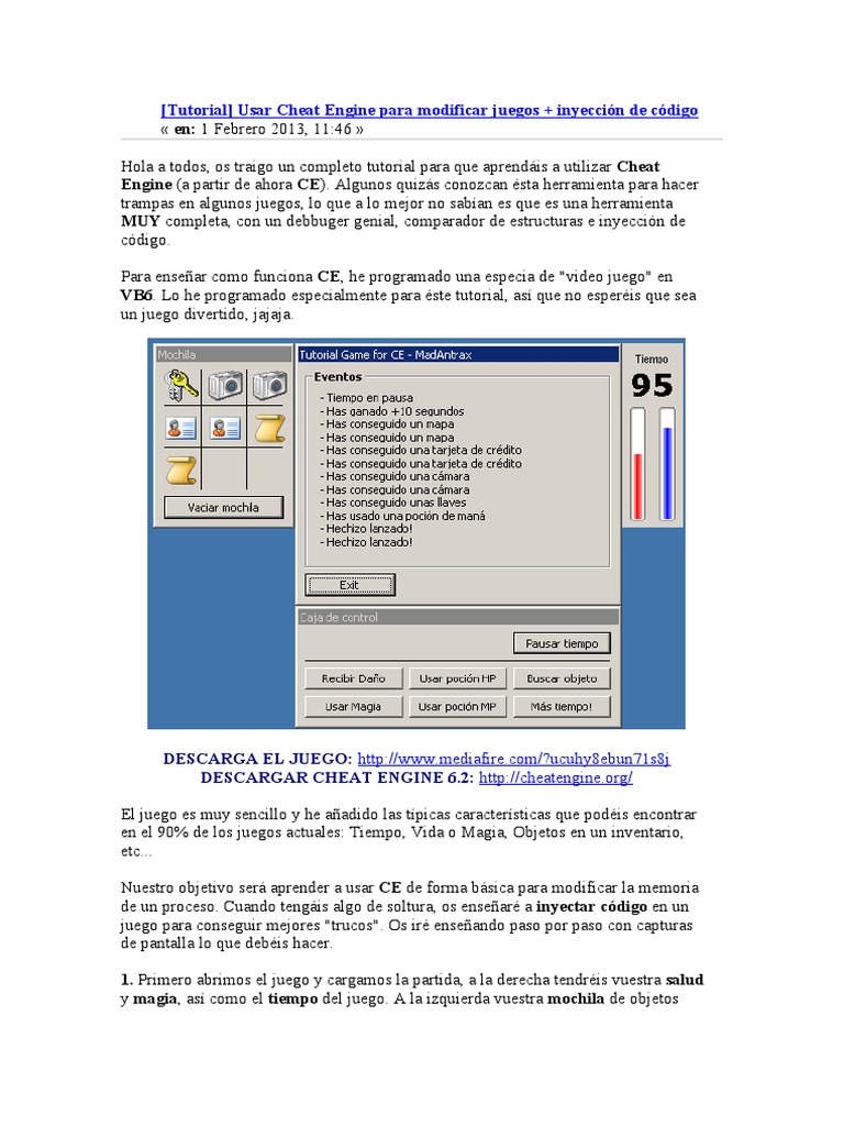 Cheat Engine | Descargar gratis PDF | Ventana (informática) | Informática