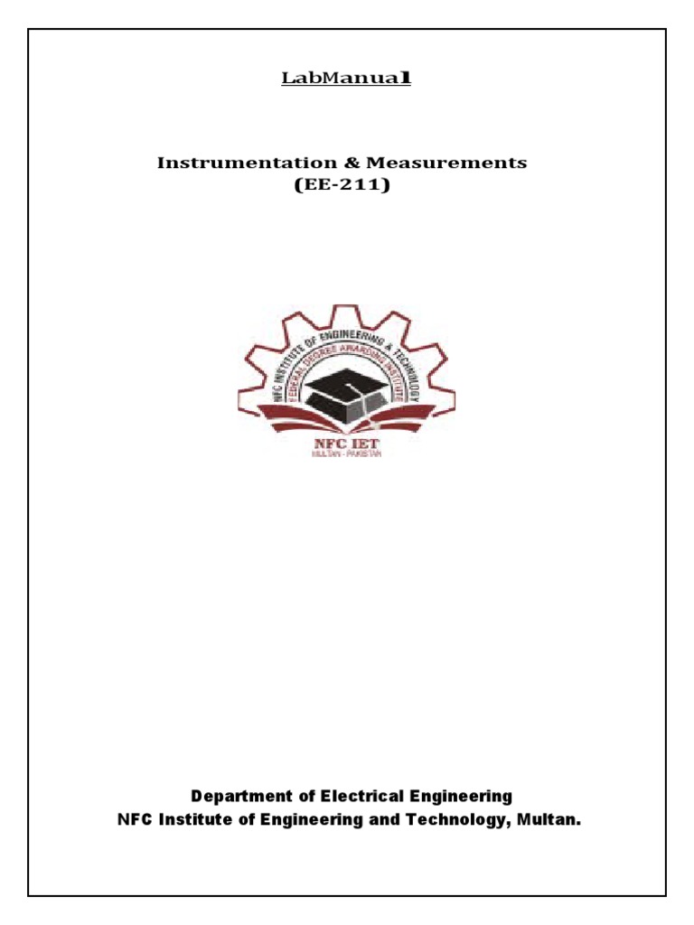 NFC Lab Manual Instrumentation | PDF | Rectifier | Electrical Network