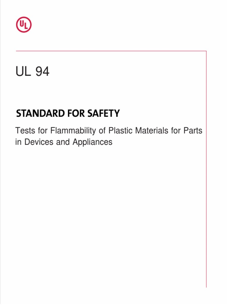 Tests For Flammability of Plastic Materials For Parts in Devices and ...