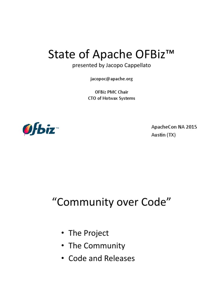 State of Apache OFBiz (PDFDrive) | PDF | Software Development | Software Engineering