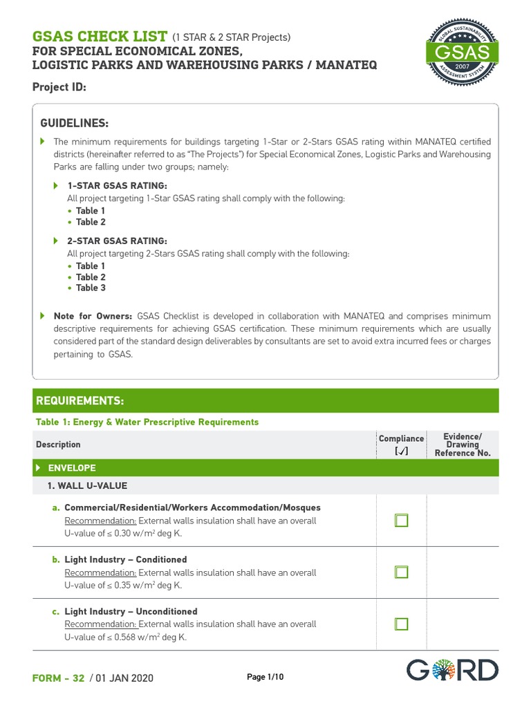 Gsas Check List | PDF | Tap (Valve) | Polystyrene
