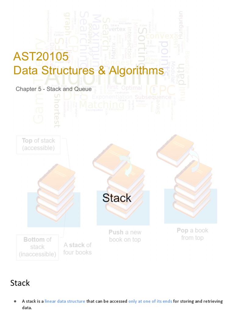 Ast20105 Data Structures And Algorithms Chapter 5 Stack And Queue Pdf Queue Abstract Data