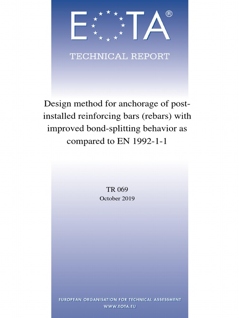 TR069 Design Anchorage of Post Installed Rebars 2019 10 | PDF ...