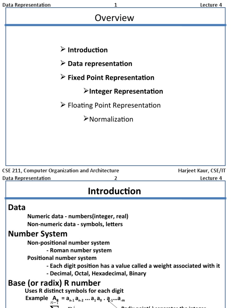 Data Representation in Computer Systems | PDF | Encodings | Arithmetic