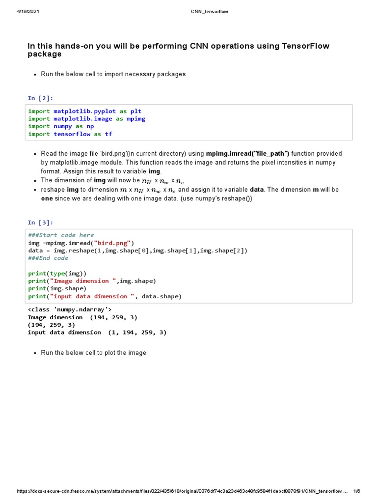 CNN Tensorflow | PDF | Algorithms | Computer Engineering