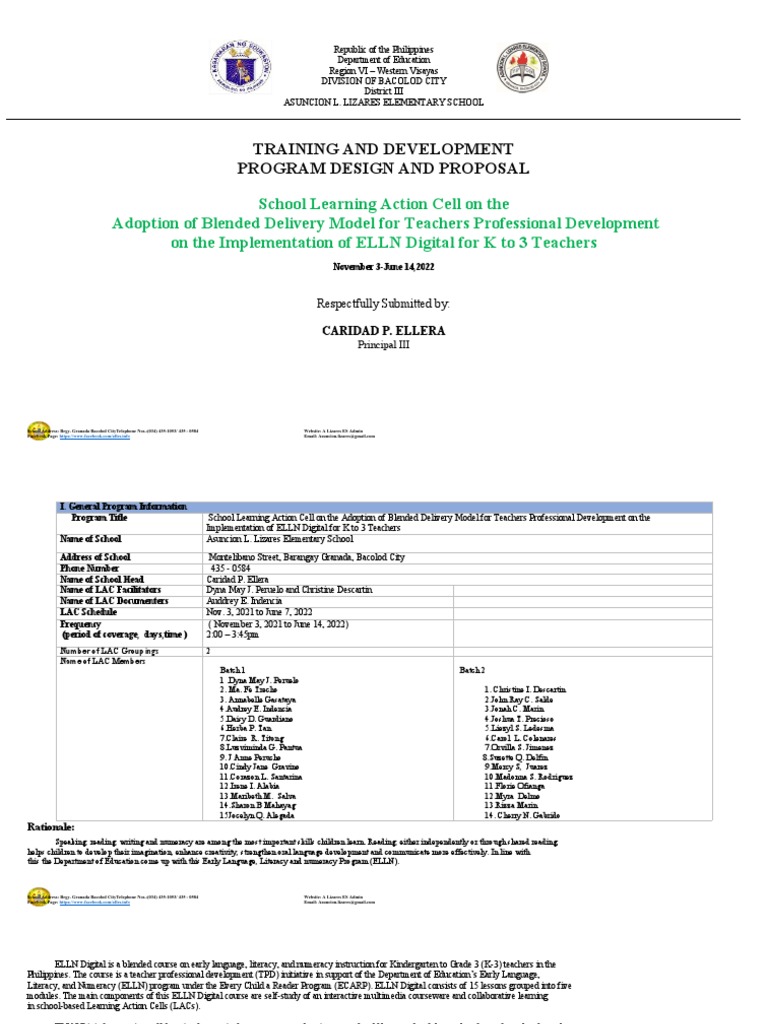 Alles Elln Action Plan | PDF | Teachers | Literacy