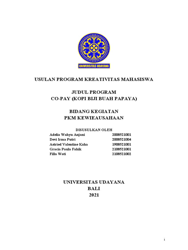 Proposal PKMK | PDF | Kesehatan Holistik