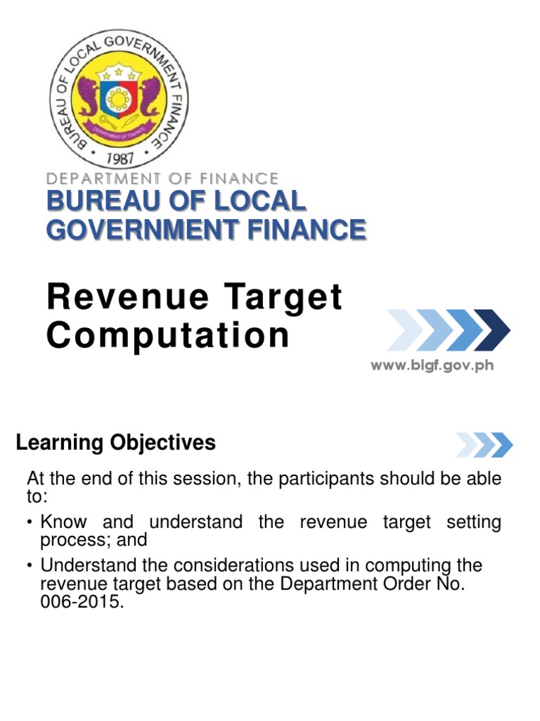 LGU Revenue Target Setting Guide | PDF | Taxes | Revenue