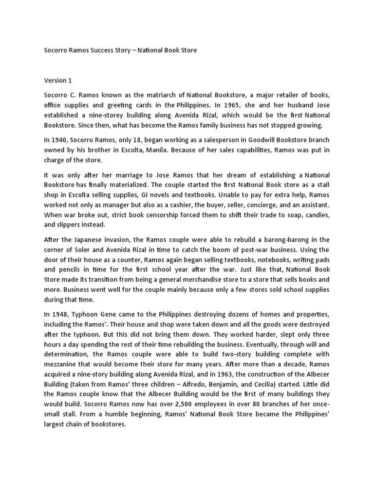Socorro Ramos Success Story | PDF | Retailers | Marketing