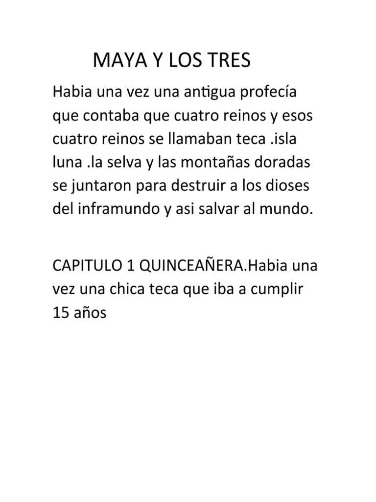 Maya y Los Tres | PDF | Historia | Libros para adolescentes