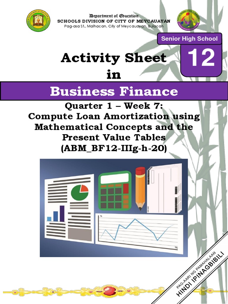 Activity Sheet In: Business Finance | PDF | Present Value | Bonds (Finance)