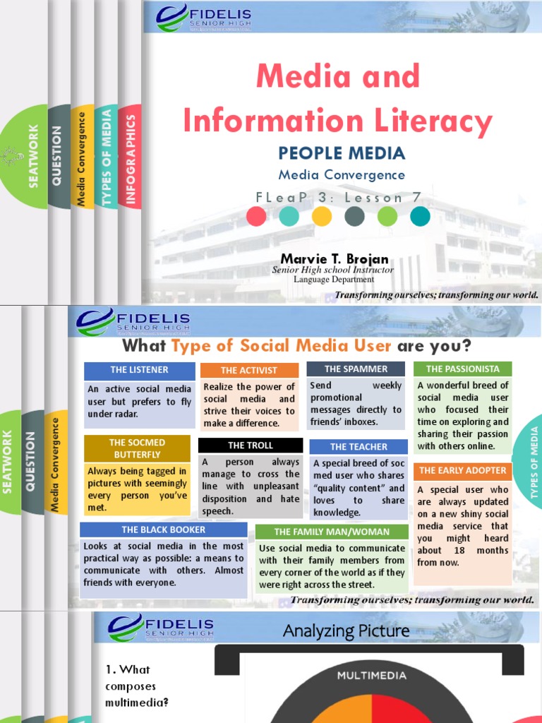 Lesson 7 People Media MIL | PDF | Mass Media | Journalism