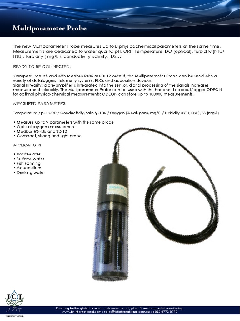 Multiparameter Probe: Enabling Better Global Research Outcomes in Soil ...