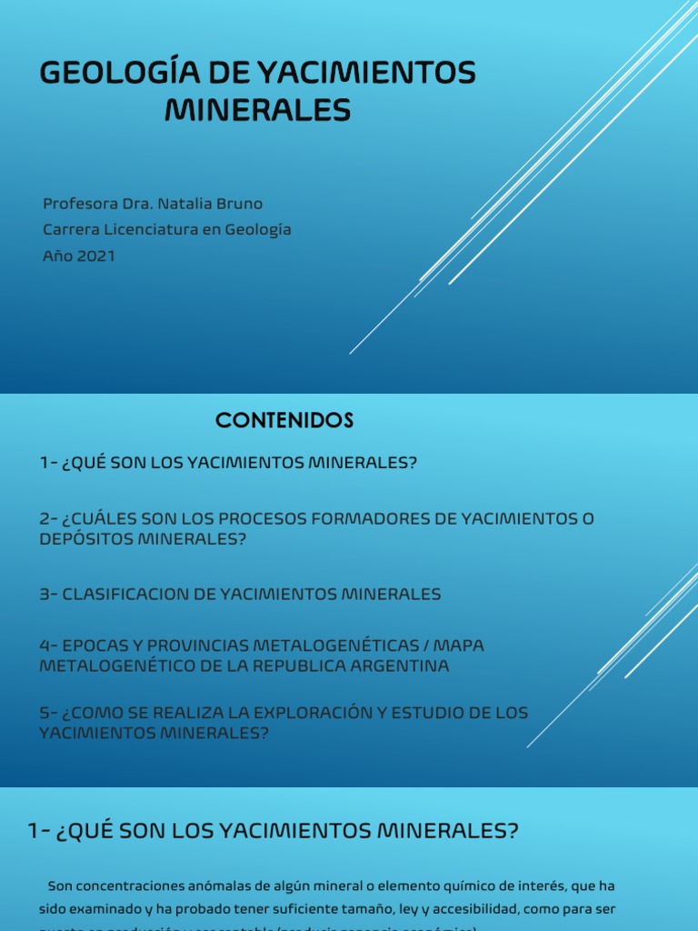 Geología de Yacimientos Minerales | PDF | Mineral | Roca (geología)