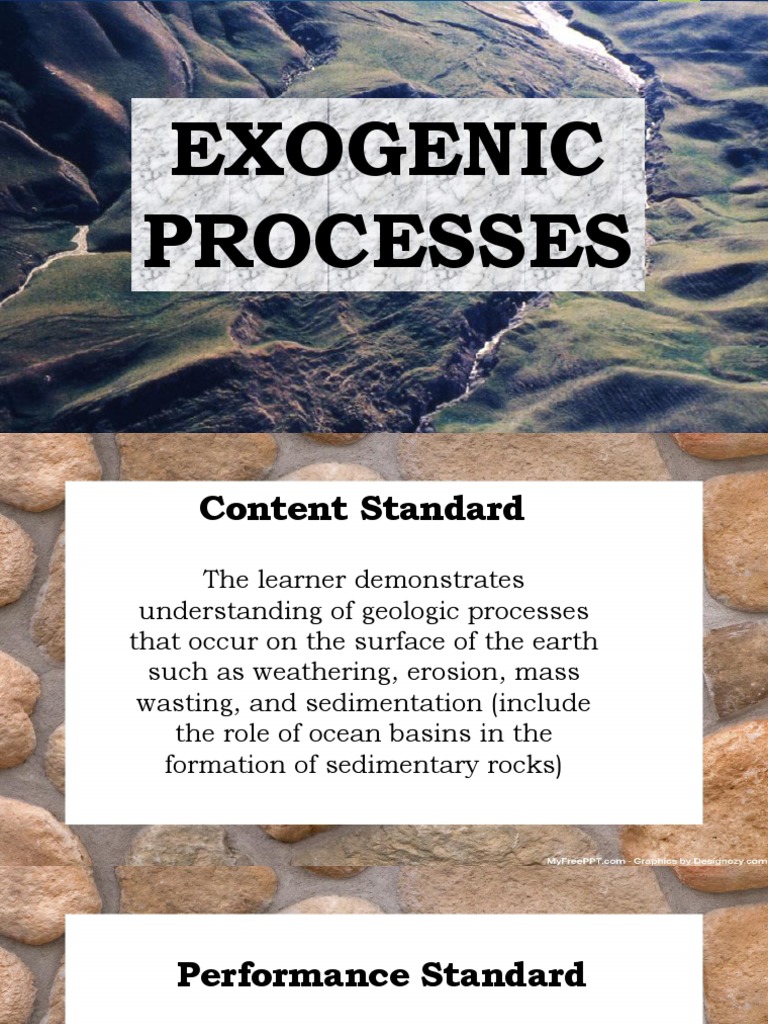 Lesson 5 Exogenic Process | PDF | Weathering | Erosion