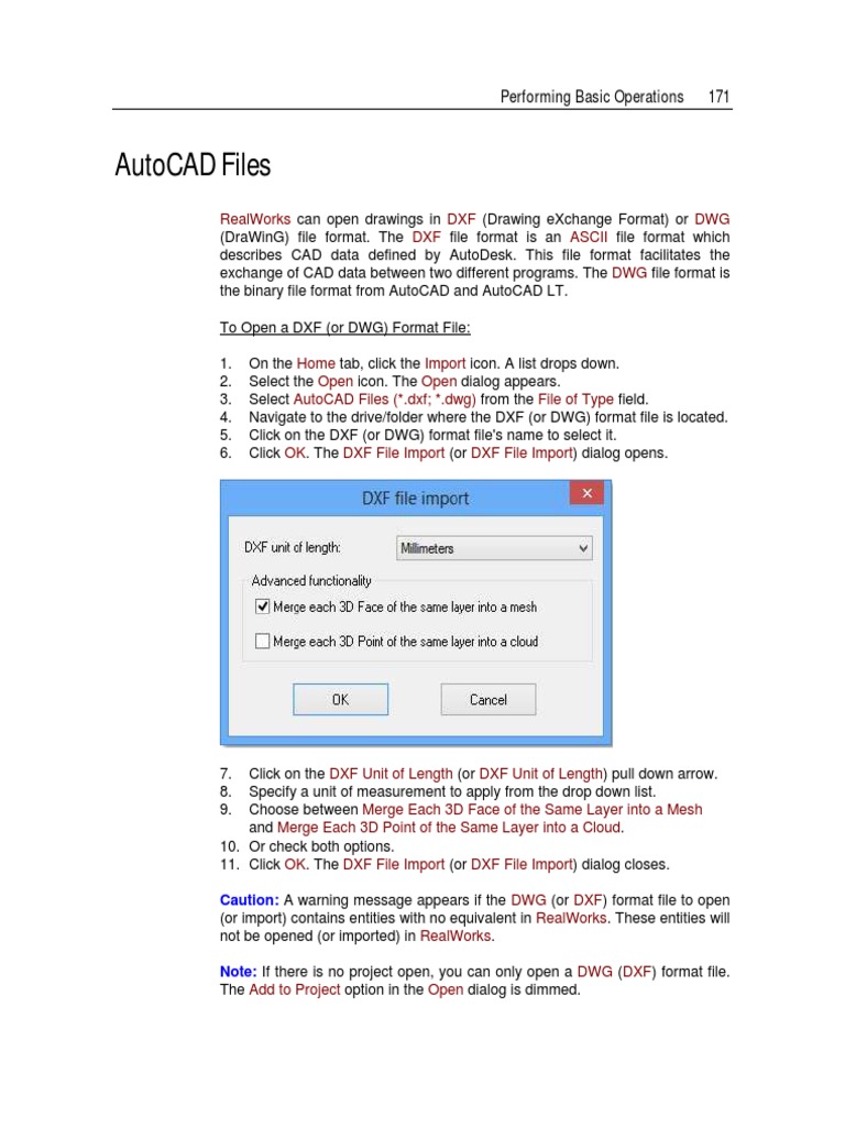 Trimble RealWorks ® 11.0 - Import DWG | PDF | Auto Cad | Software