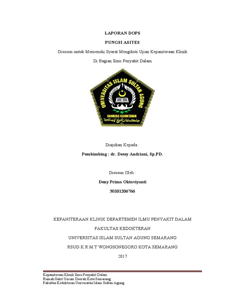 Prosedur Pungsi Asites pada Pasien | PDF